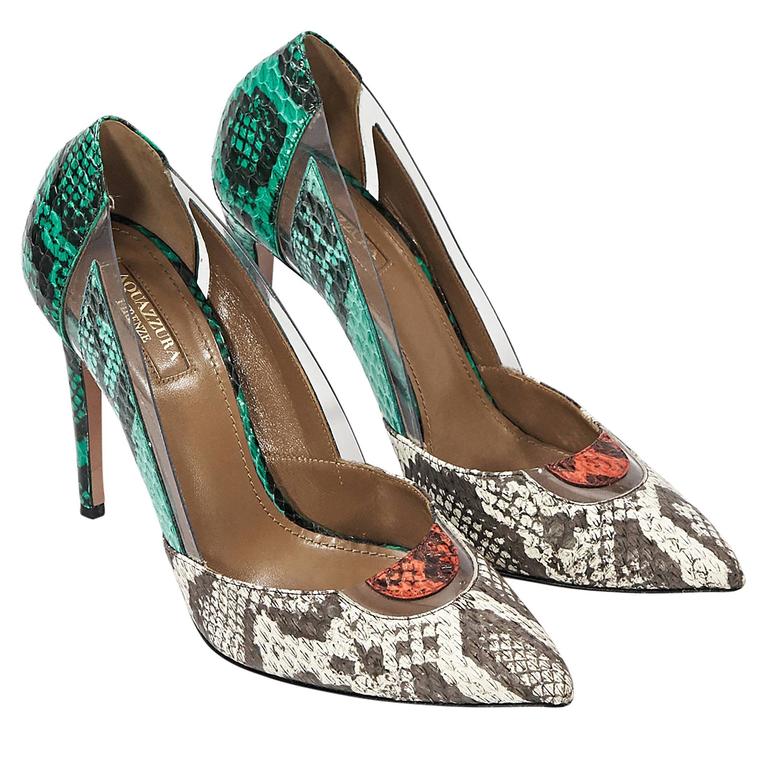 Multicolor Aquazzura Snakeskin Pumps For Sale at 1stDibs | aquazzura ...