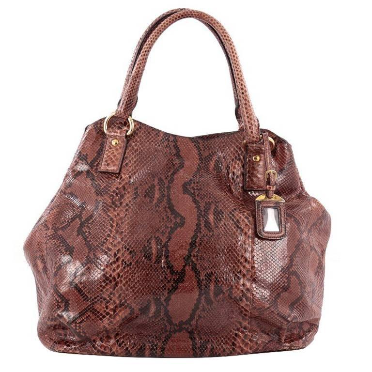 Prada Shoulder Bag Python XL at 1stDibs