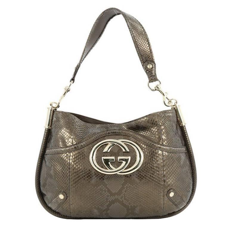 Gucci Britt Shoulder Bag Python at 1stDibs