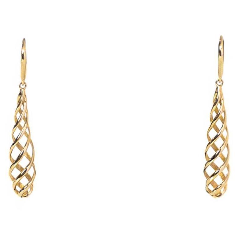 Tiffany and Co. 18k Gold Venezia Luce Drop Earrings For Sale at 1stDibs ...