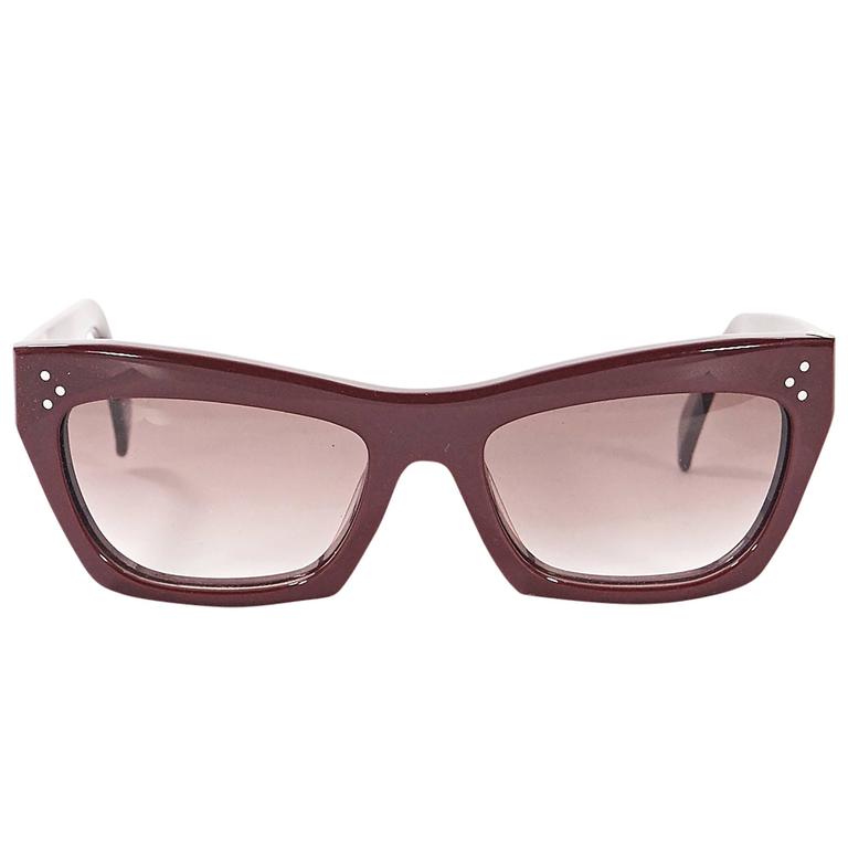 Red Céline Opaque Sunglasses For Sale at 1stDibs
