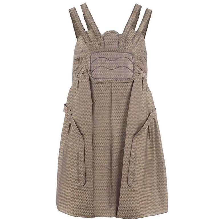 Undercover Gold Silk Skull Print Spider Dress For Sale at 1stDibs