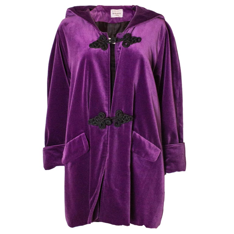 Vintage Maribou London Purple Velvet Jacket For Sale at 1stDibs ...