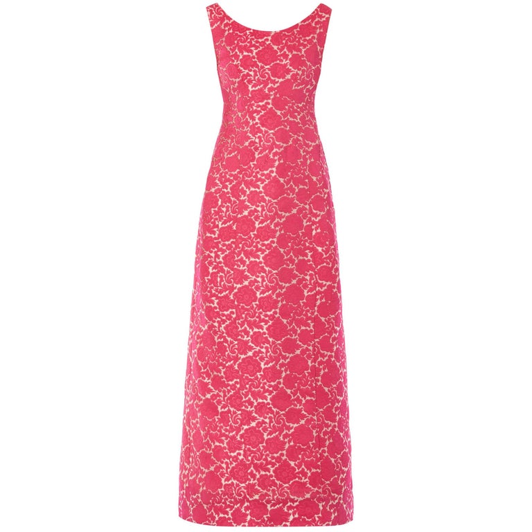 Givenchy haute couture pink and ivory gown, circa 1963 For Sale at 1stDibs