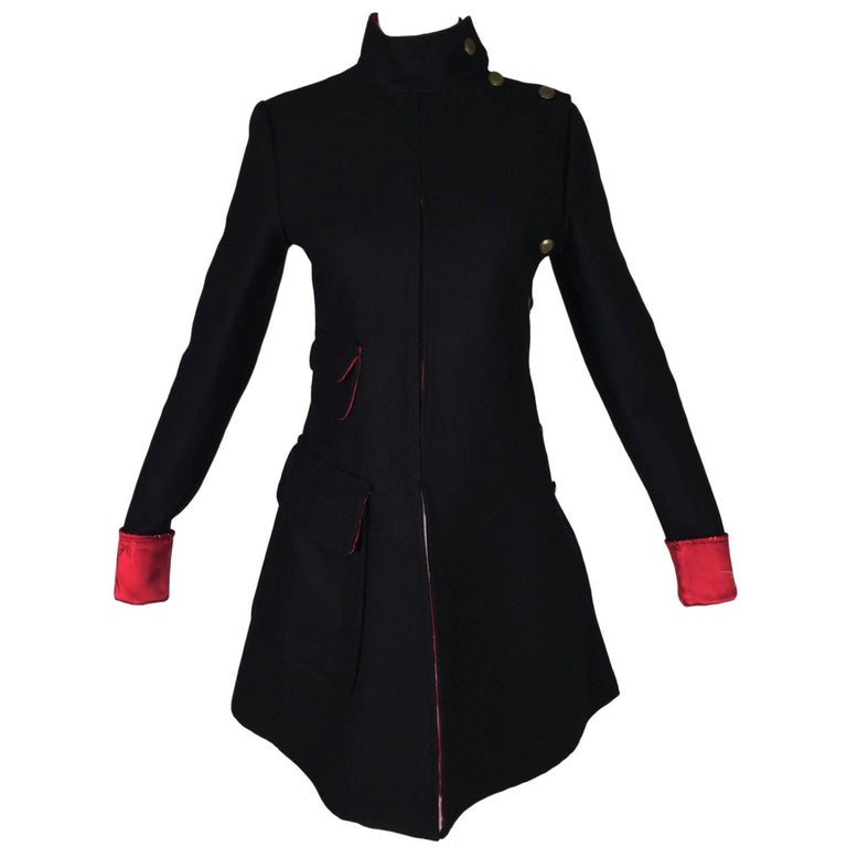 Jean Paul Gaultier F/W 2001 Black Chinoiserie Chinese Military Coat ...