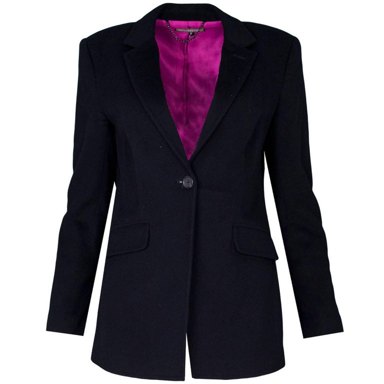 Thalian Black Cashmere Blazer sz US8 For Sale at 1stDibs