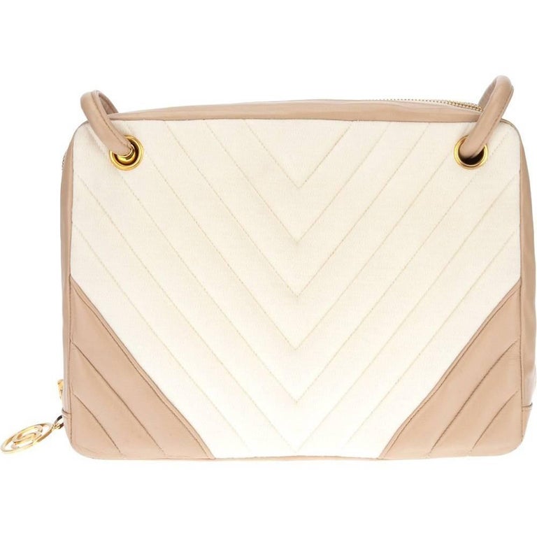 Chanel Pink and White Bag, 1990s at 1stDibs | chanel pink and white bag