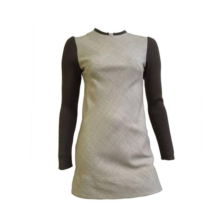Paco Rabanne 80s Mini Wool Dress Size 4. For Sale at 1stDibs