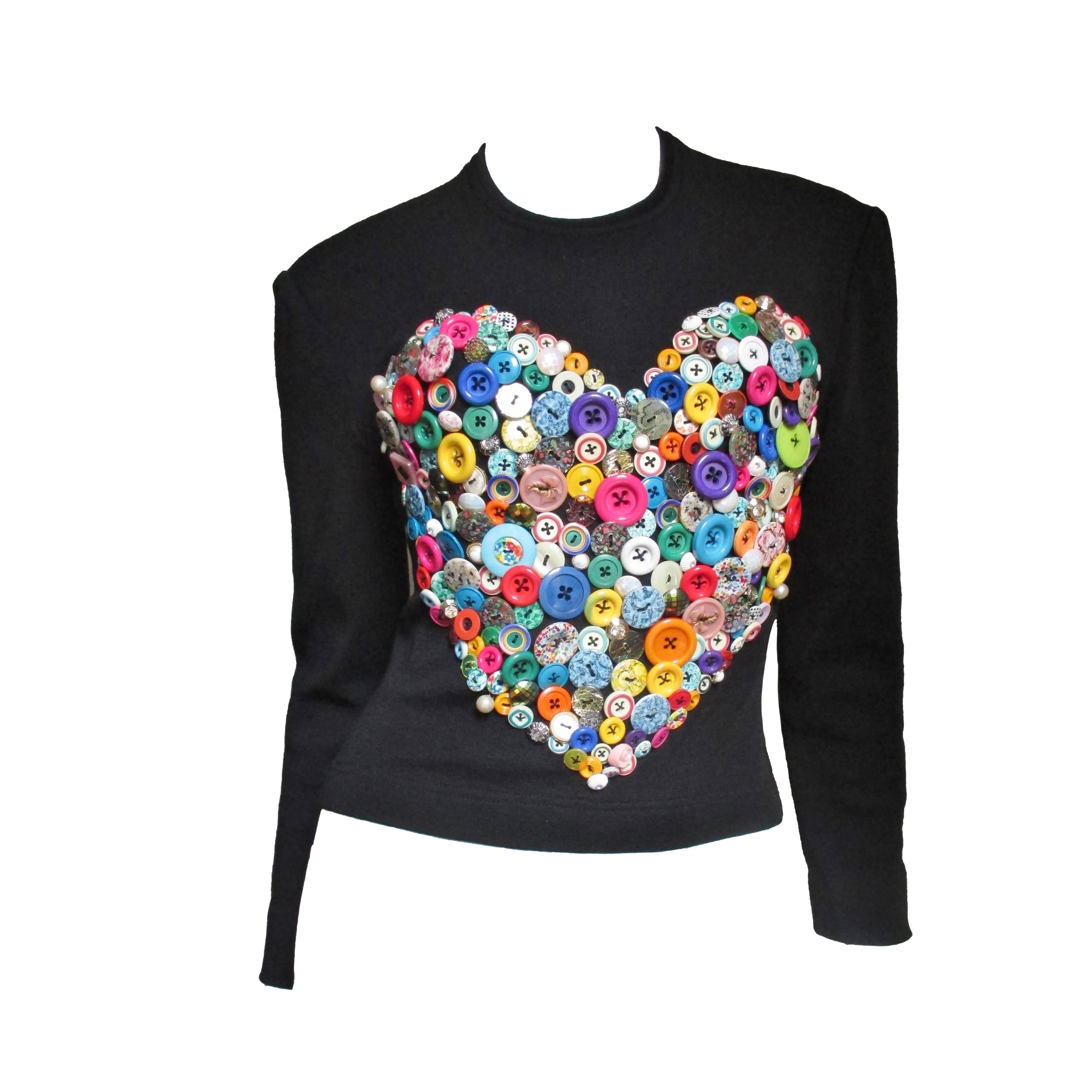 Iconic Patrick Kelly Button Heart Top at 1stDibs | patrick kelly buttons