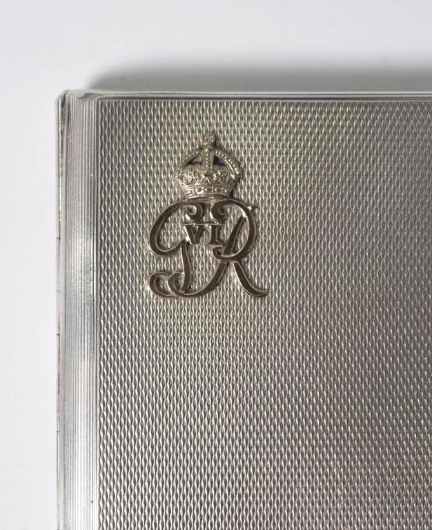 1937 King George VI Coronation King Monogram Silver Presentation Box ...