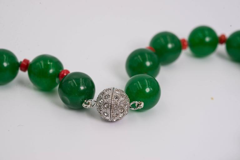 Fabulous Faux Imperial Jade Bead Coral Lapis Lazuli Buddha Necklace For ...