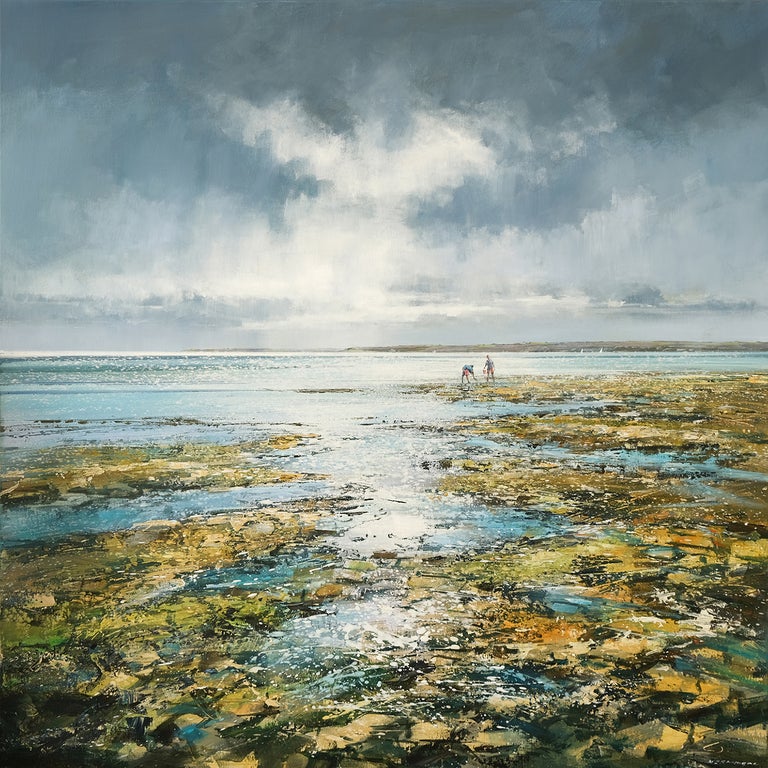 Michael Sanders - Seaweed and Shells Acrylic and Mixed-Media Painting ...