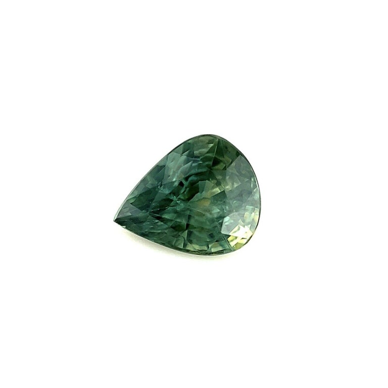 1.06ct Vivid Green Australia Sapphire Pear Teardrop Cut Loose Gem For ...