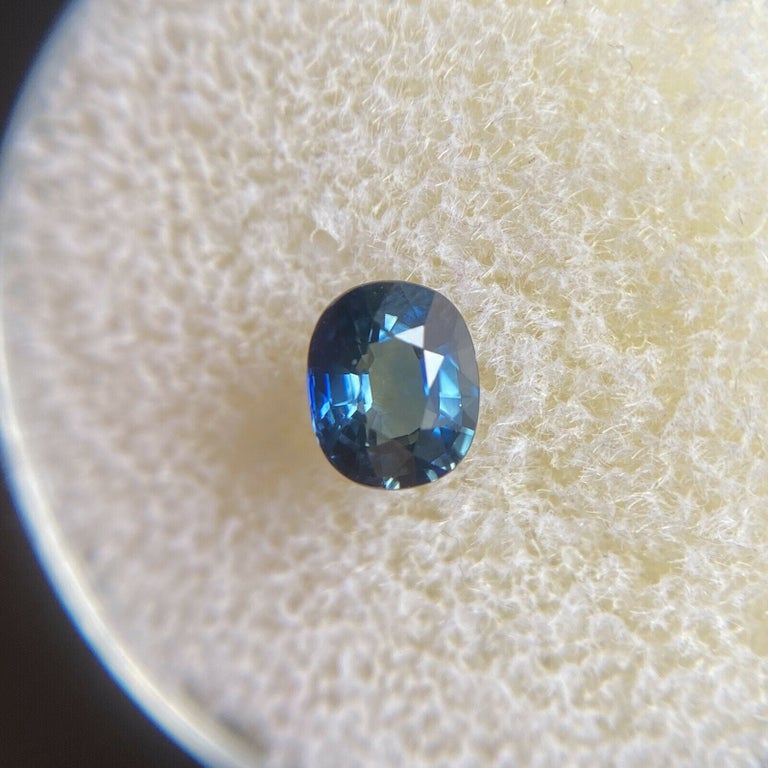 Fine Deep Royal Blue Australia Sapphire 0.77ct Oval Cut Rare Loose Gem ...