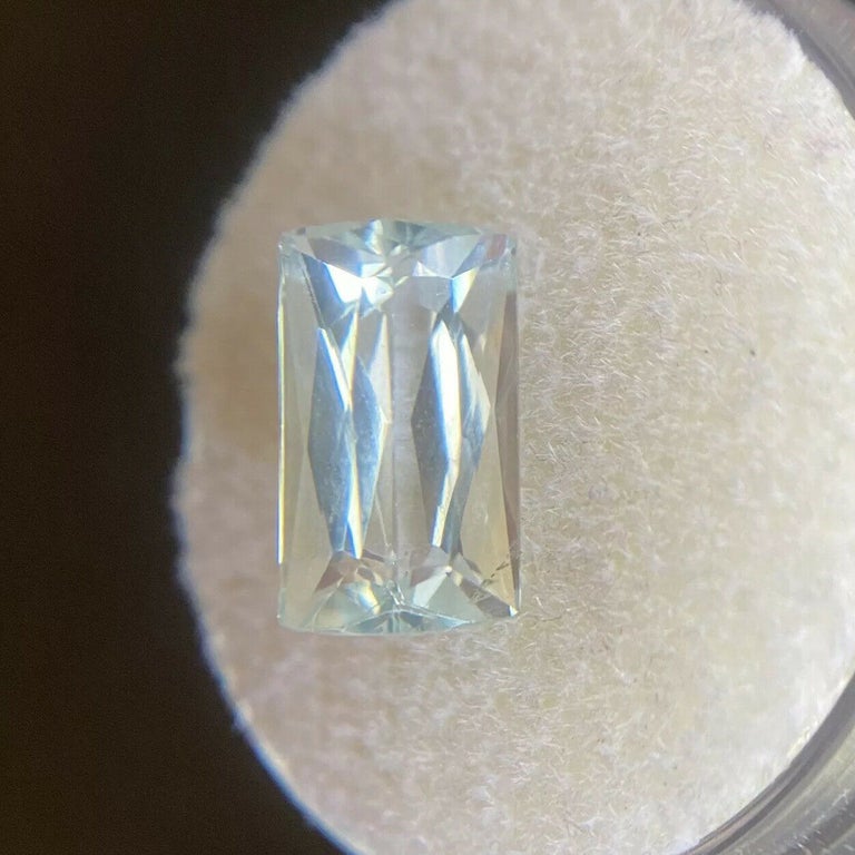 Fine Blue Aquamarine 3.06ct Fancy Scissor Octagon Cut Beryl Gemstone ...