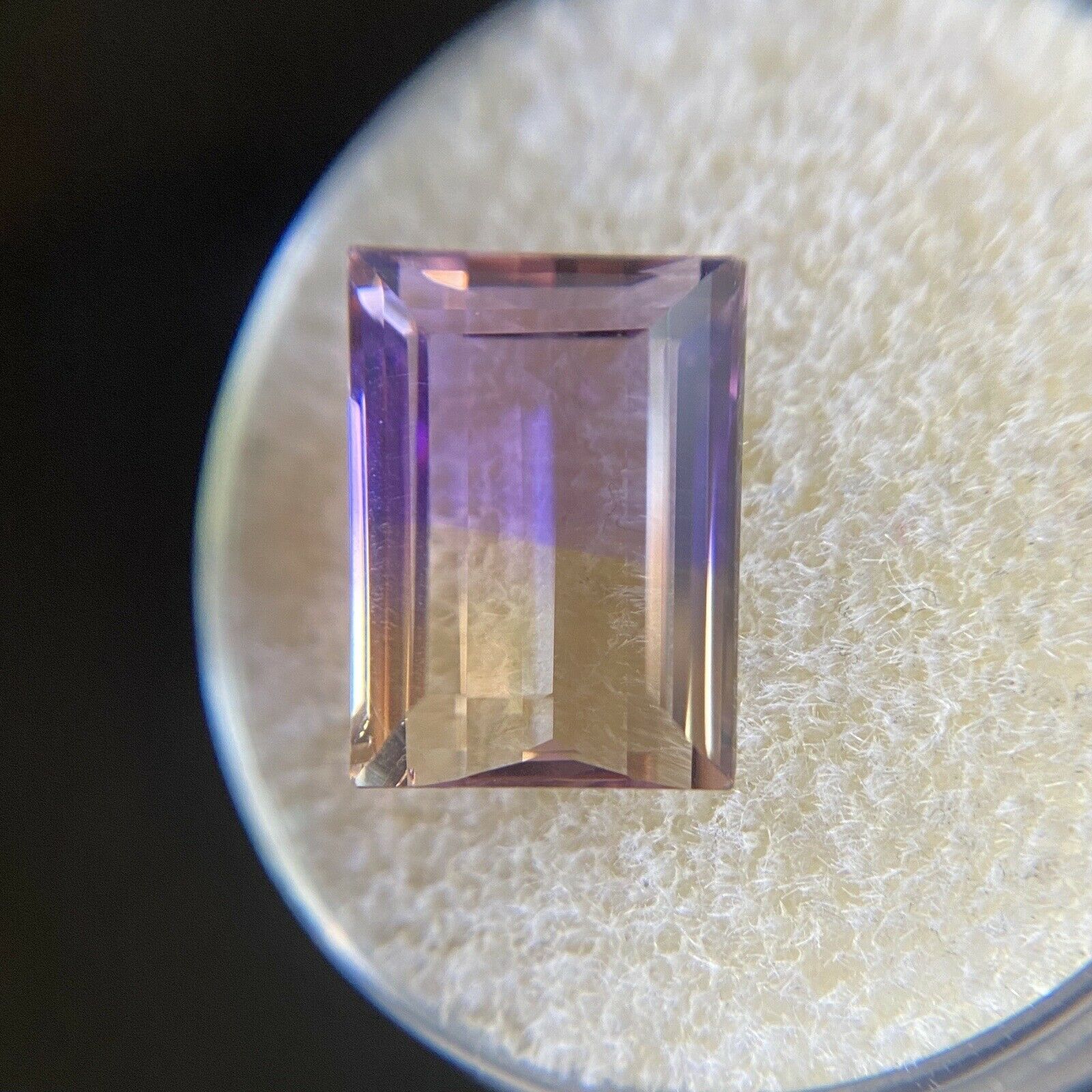 9.40ct Ametrine Fancy Concave Emerald Cut Purple Yellow Bi Colour For ...