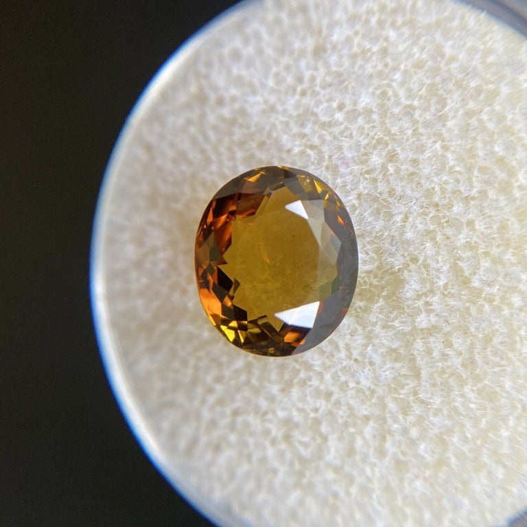 2.42ct Vivid Orange Yellow Tourmaline Oval Cut Loose Unique Rare Gem ...