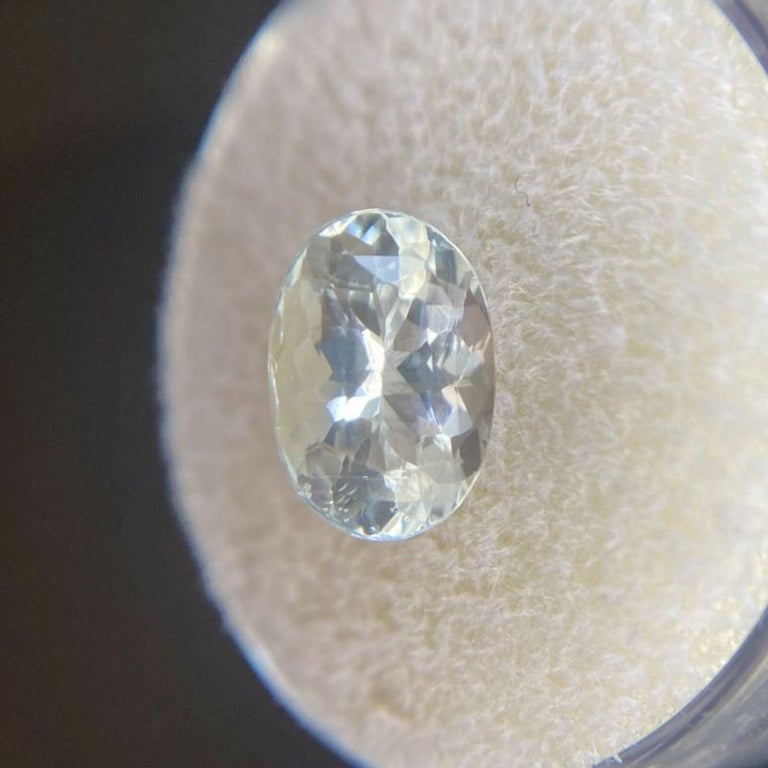 Bright Blue Aquamarine 2.18ct Gem Oval Cut Beryl Loose Gemstone For ...