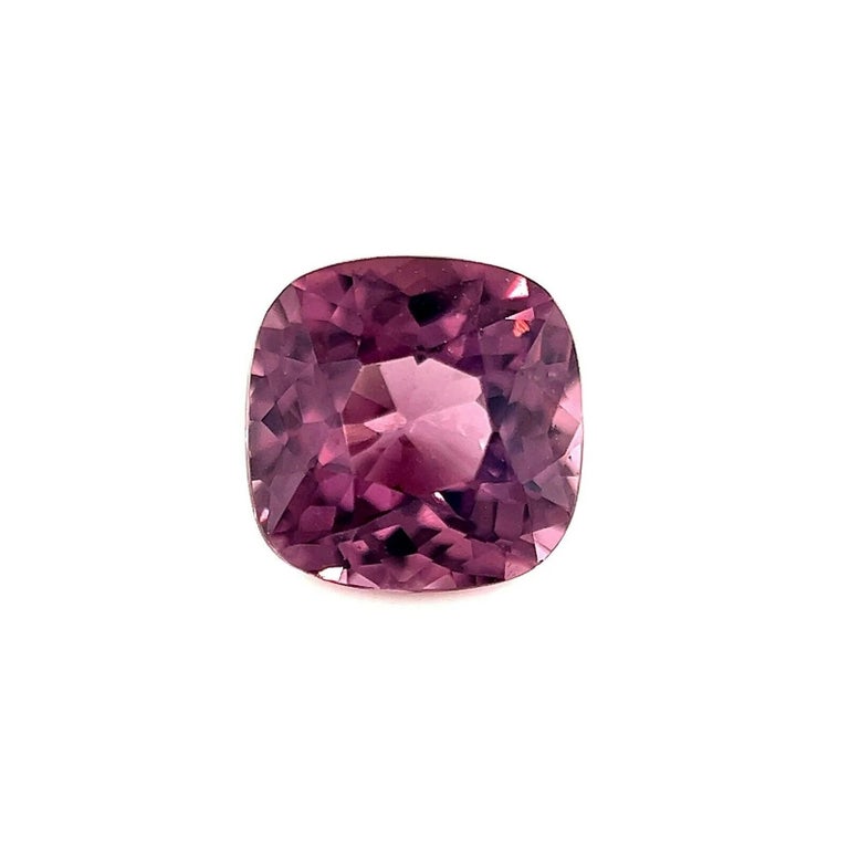Fine Vivid Purple Pink Spinel 1.39ct Custom Cushion Cut Rare Loose Gem For Sale at 1stDibs