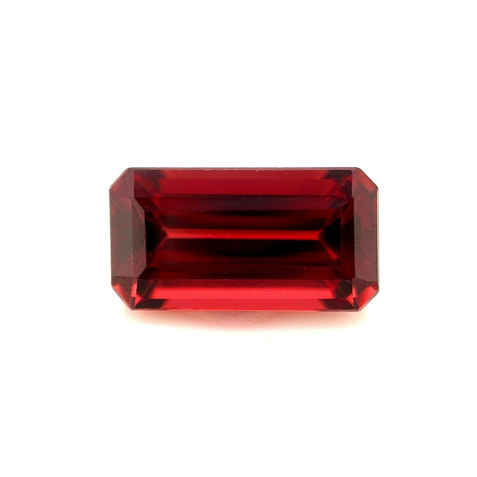 Fine 2.38ct Vivid Purple Red Rhodolite Garnet Emerald Octagon Cut Gem ...