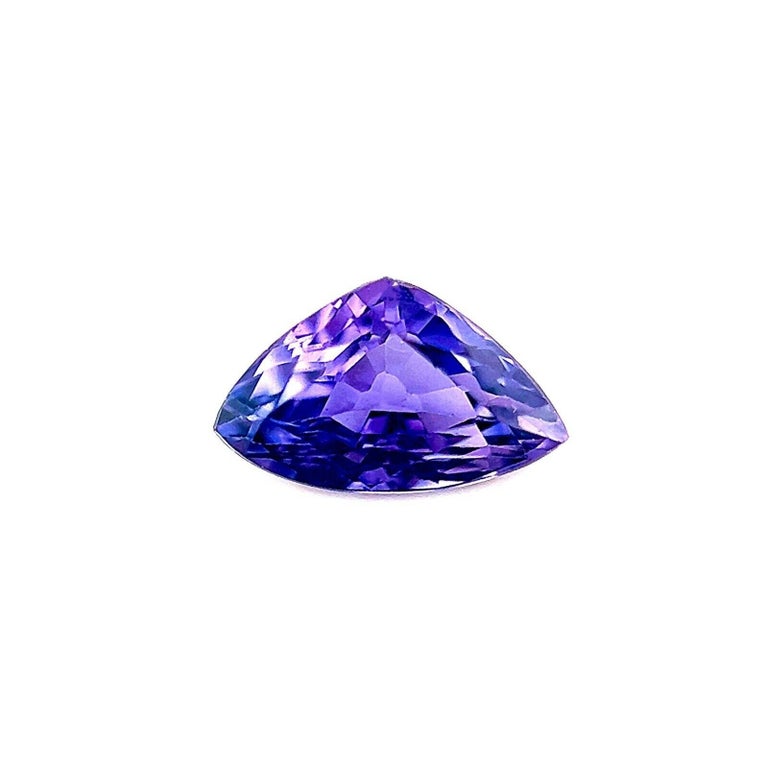 1.08ct Fine Deep Purple Sapphire Trillion Triangle Cut Loose Gem For ...