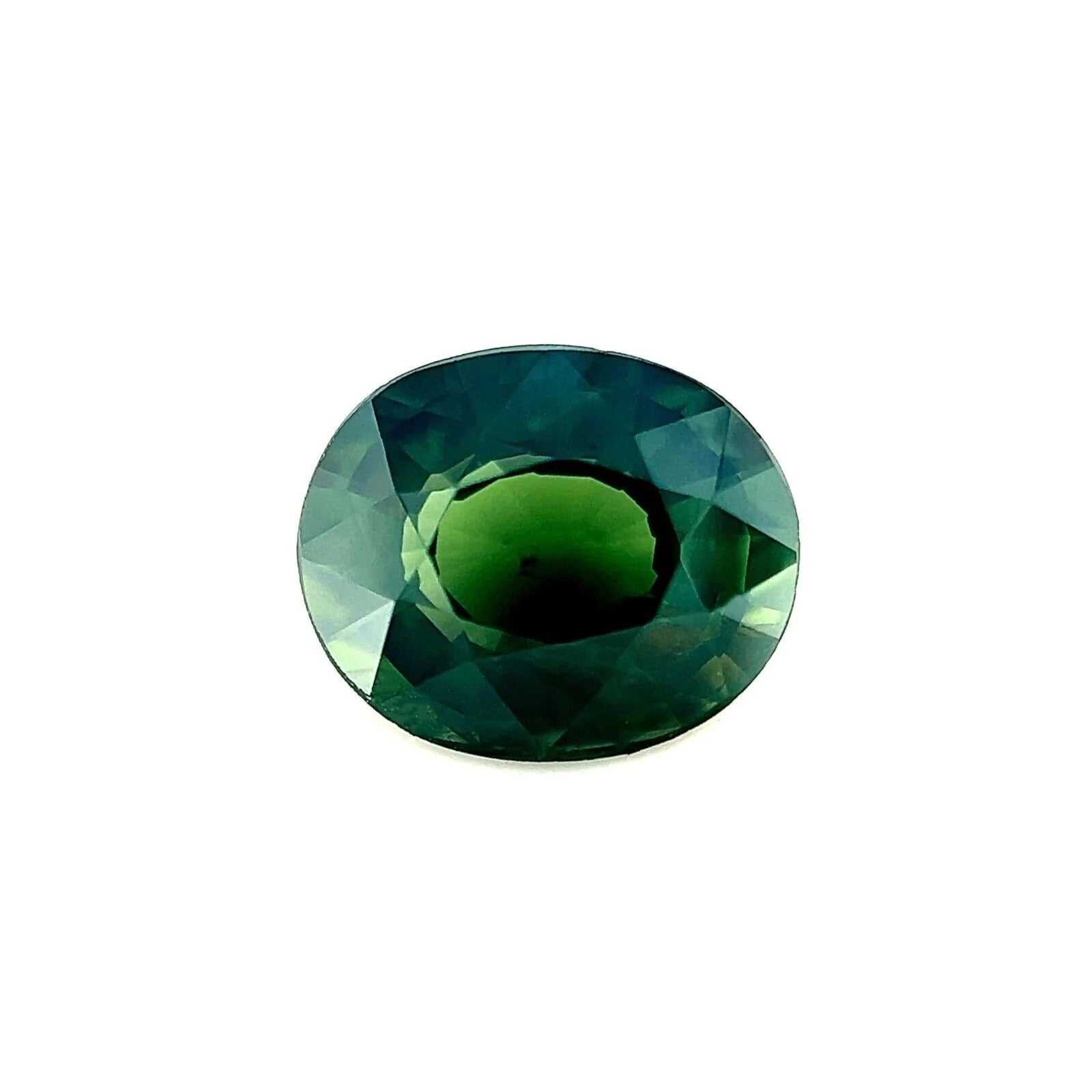 1.16ct Deep Green Sapphire Australian Untreated Green Gem 6.8x5.6mm VVS ...