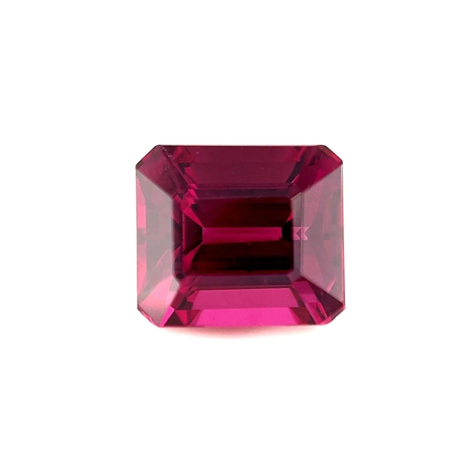 Fine 1.46ct Vivid Purple Red Rhodolite Garnet Emerald Octagon Cut Gem ...