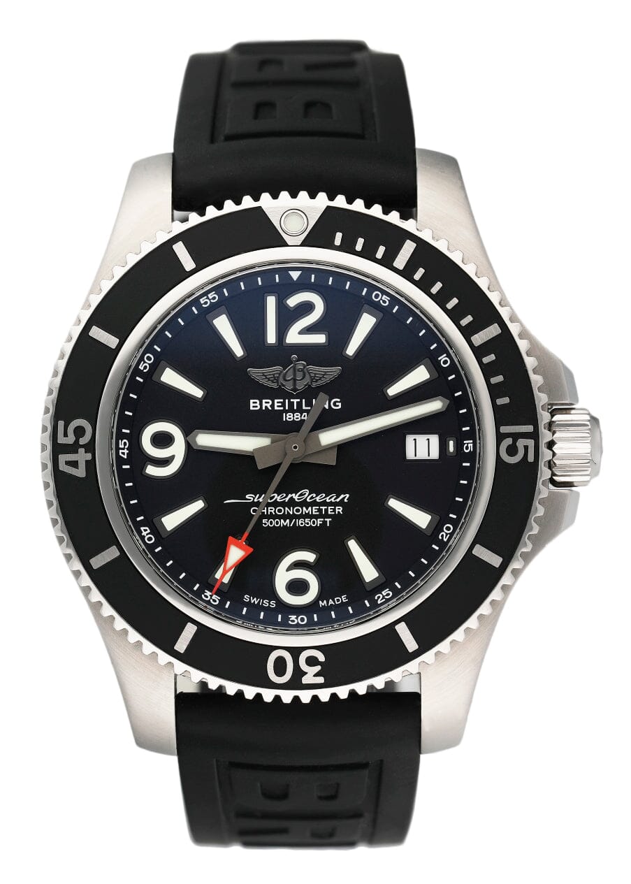 Breitling Superocean II Blue Dial Steel Mens Watch A17367 Box Card For ...