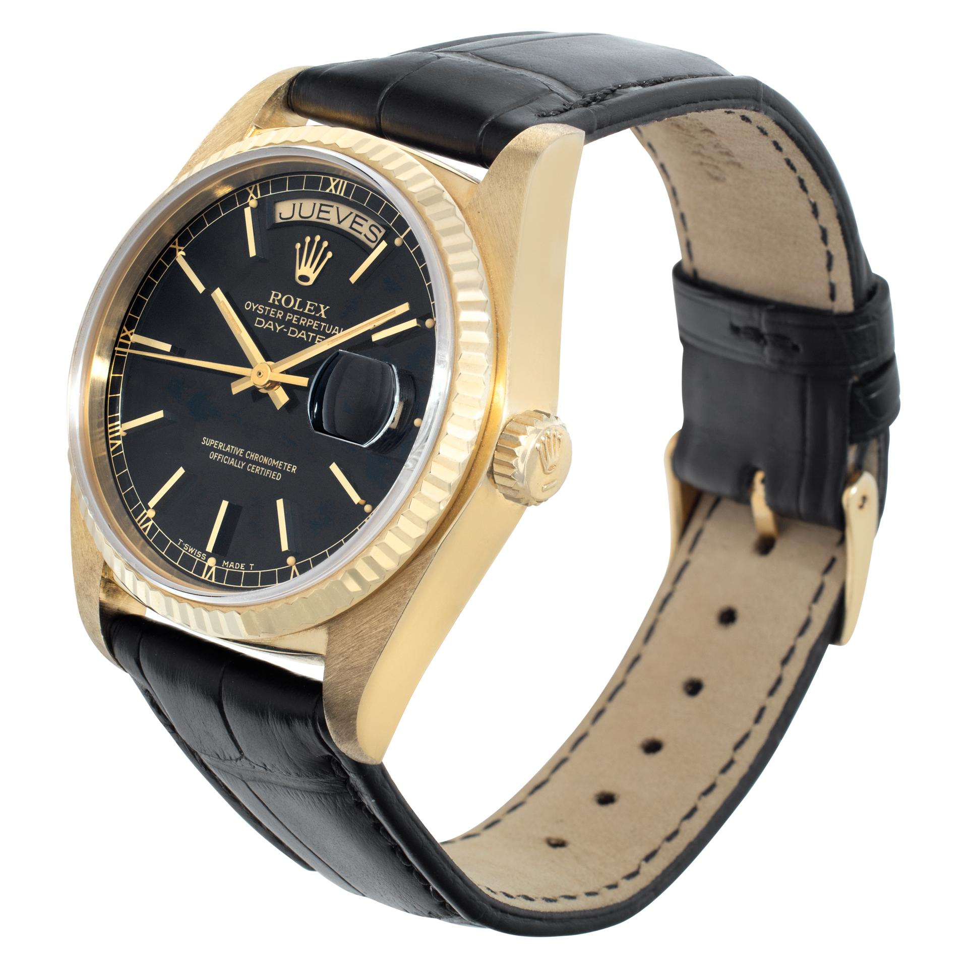 Rolex Day-Date 18038 in yellow gold with a Navy dial 36mm Automatic ...