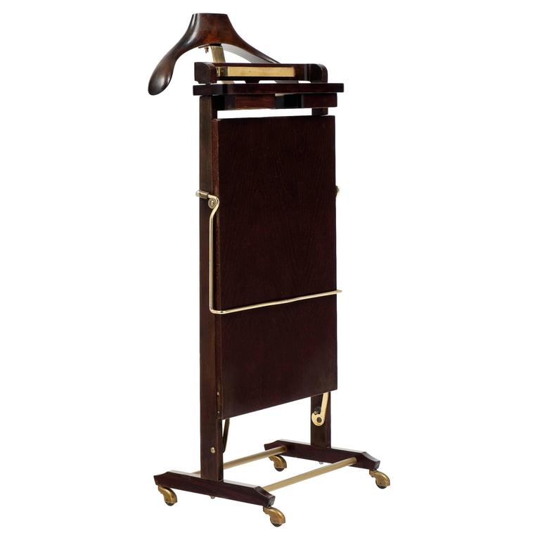 Italian Mahogany Brass Gentleman's Valet at 1stDibs