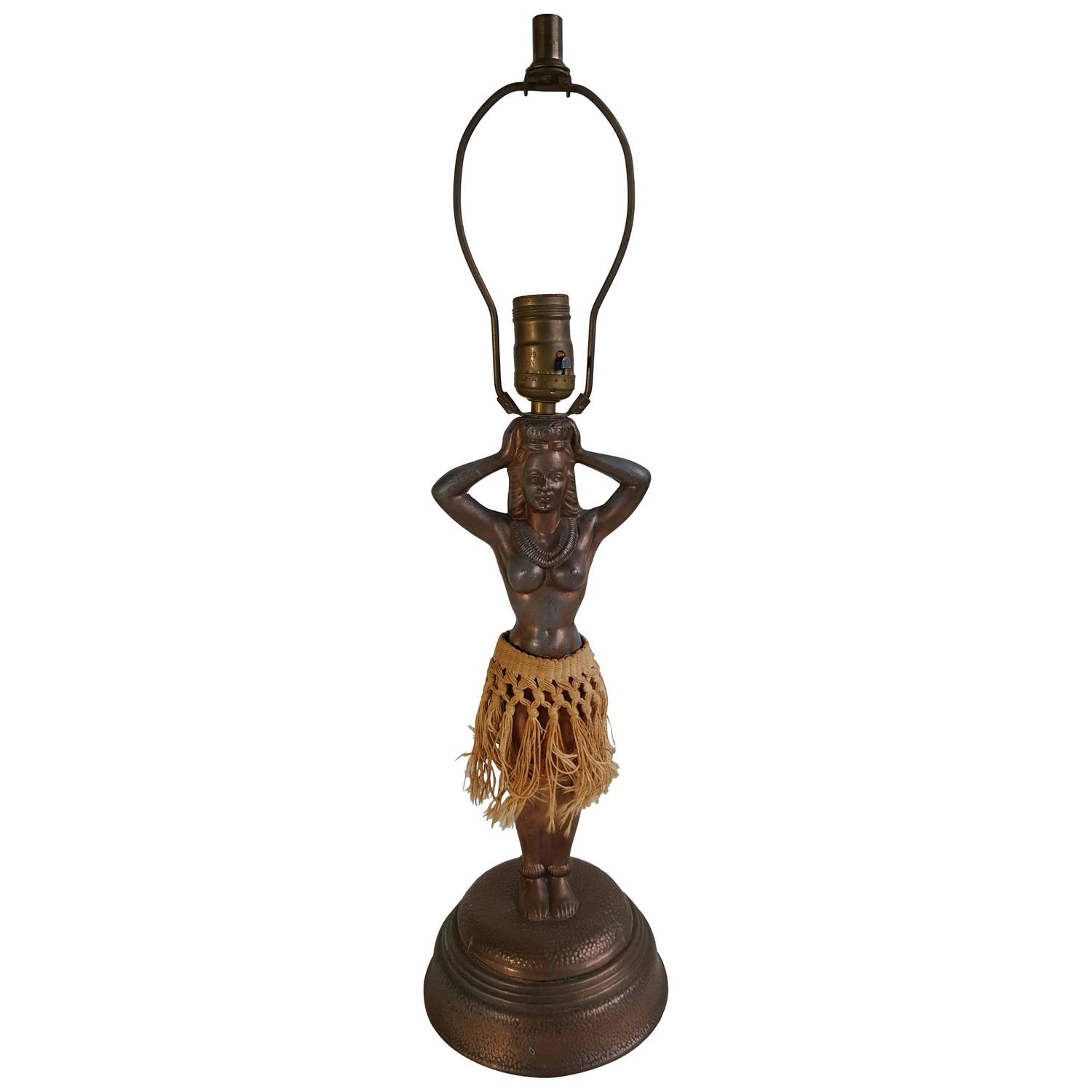 Original Hula Girl Animated Table Lamp Motion at 1stdibs