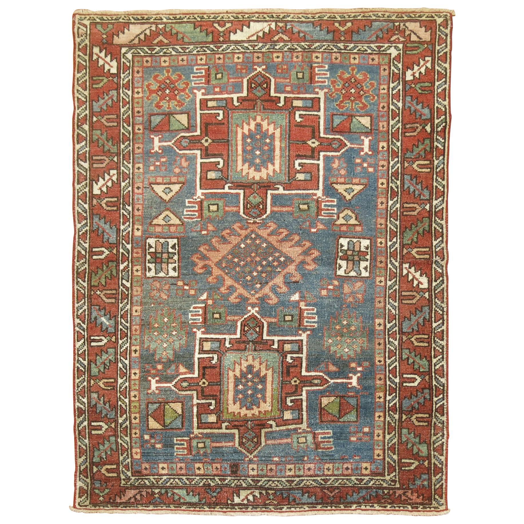 Antique Persian Heriz Rug with Medallion and Cruciform Motif For Sale ...