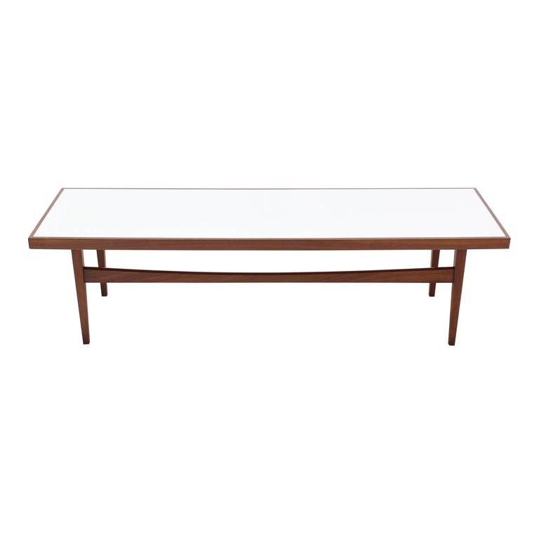 Walnut Long Rectangular Coffee Table For Sale at 1stDibs