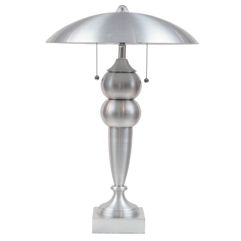 Brushed Aluminum Table Lamp For Sale at 1stDibs