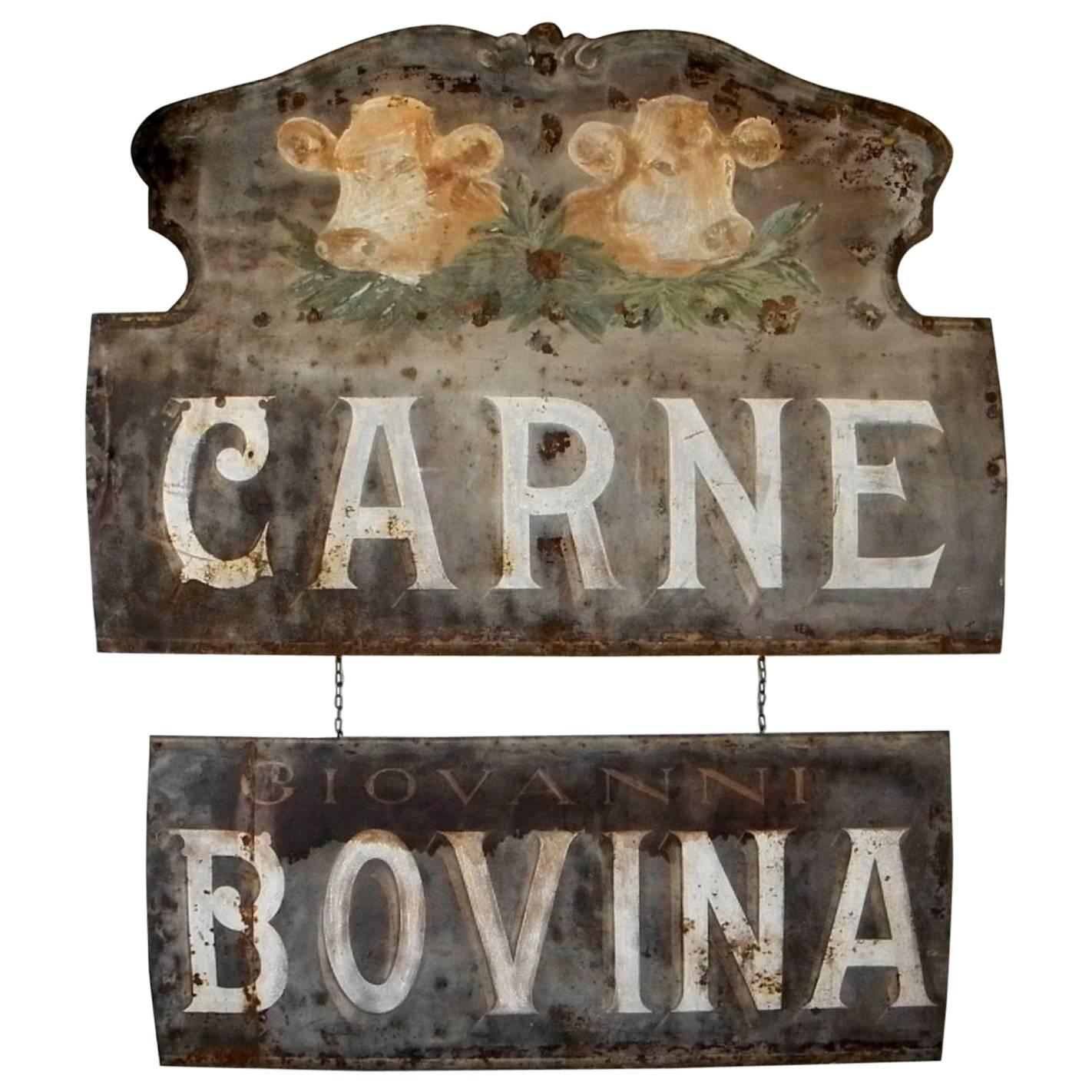 Antique Butcher Signs - 32 For Sale on 1stDibs | vintage butcher shop ...
