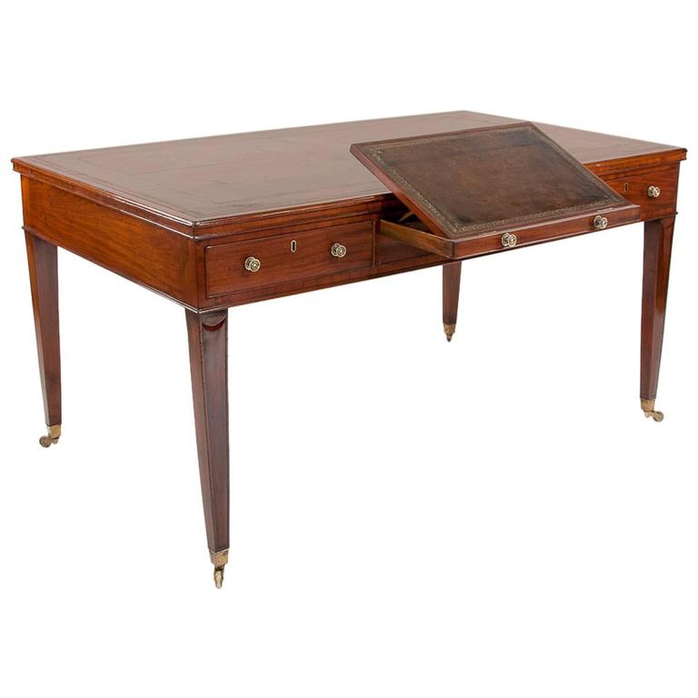 Rare Georgian Partners Writing Table with Adjustable Writing Slopes at ...
