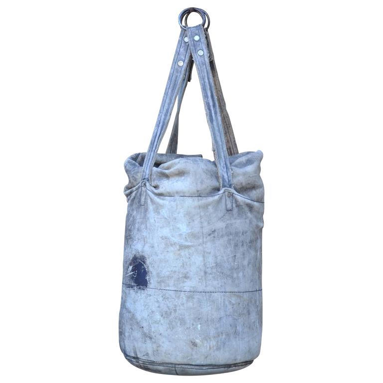 Weathered Punching Bag and Scale at 1stDibs