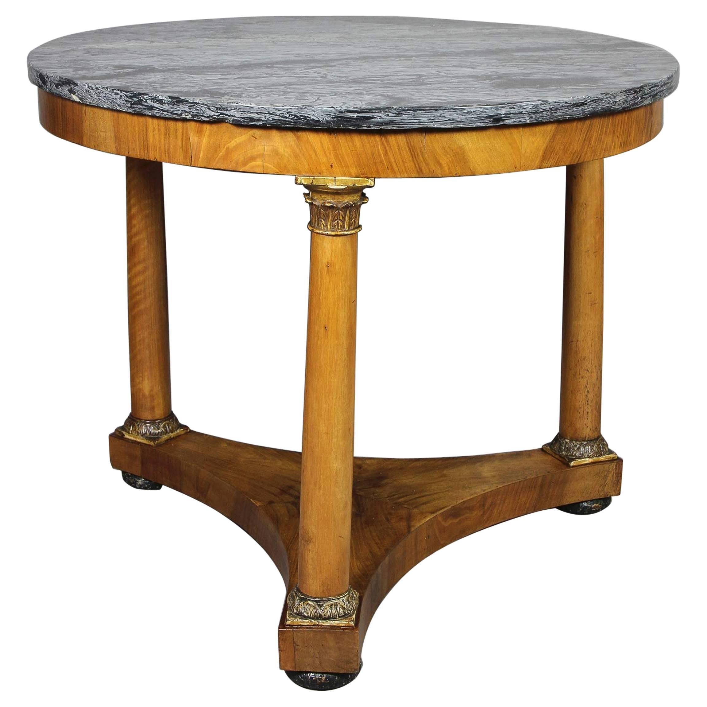 Italian Neoclassic Walnut and Giltwood Centre Table at 1stDibs