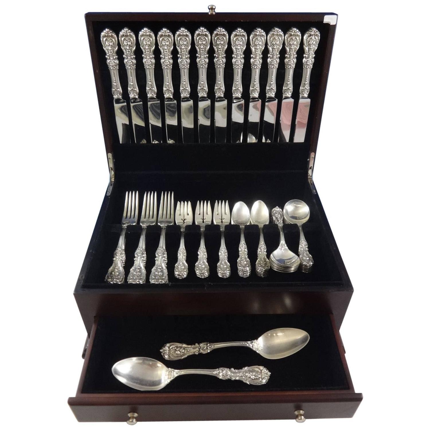 Francis I Reed and Barton Old Mark Sterling Silver Dinner Flatware Set ...