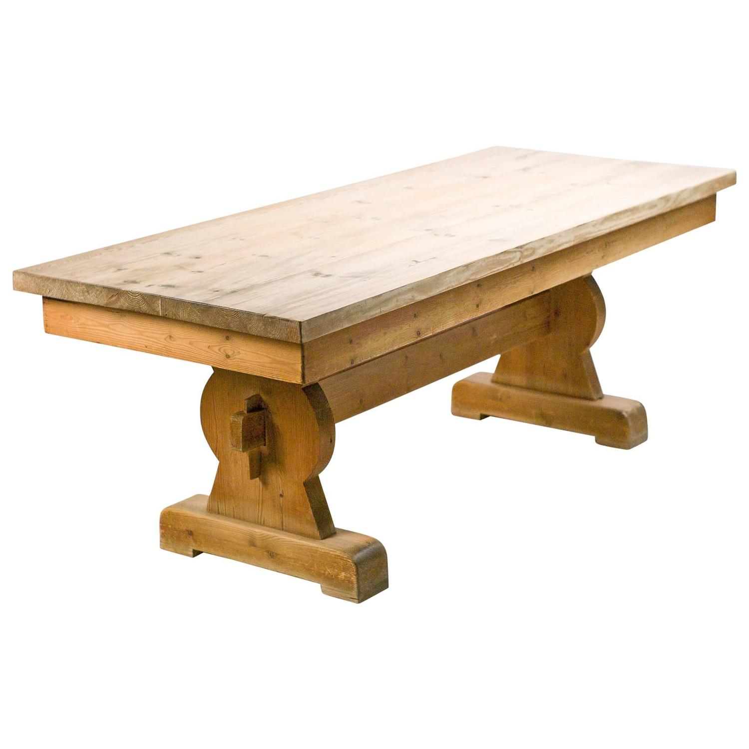 Swedish 1930s Dining Table in Pine at 1stdibs