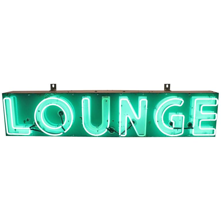 Vintage Neon Sign "Lounge" at 1stDibs