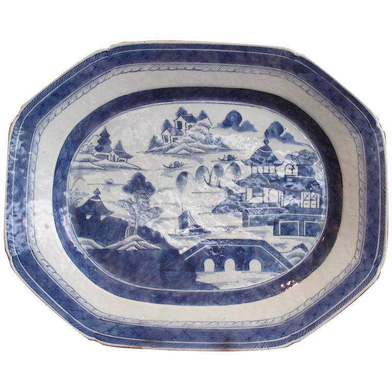 Large Canton Platter For Sale at 1stDibs