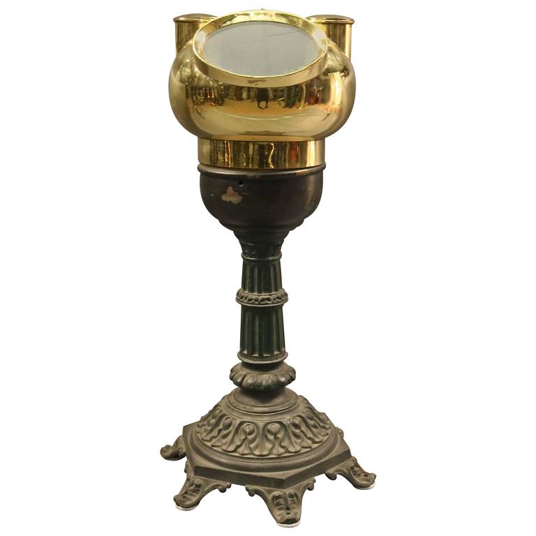 Yacht Binnacle on Iron Pedestal For Sale at 1stDibs