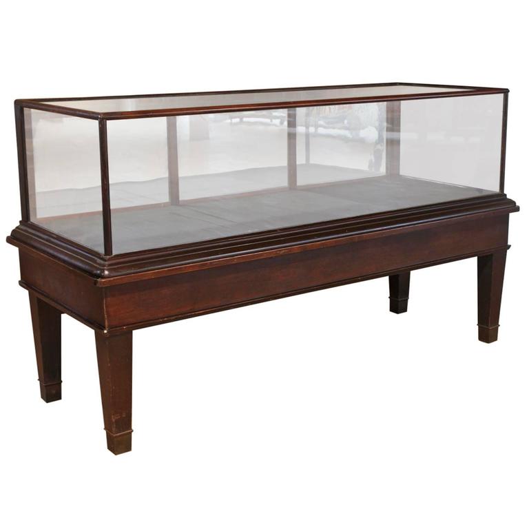 Antique American Mirrored Wood Display Showcase at 1stDibs