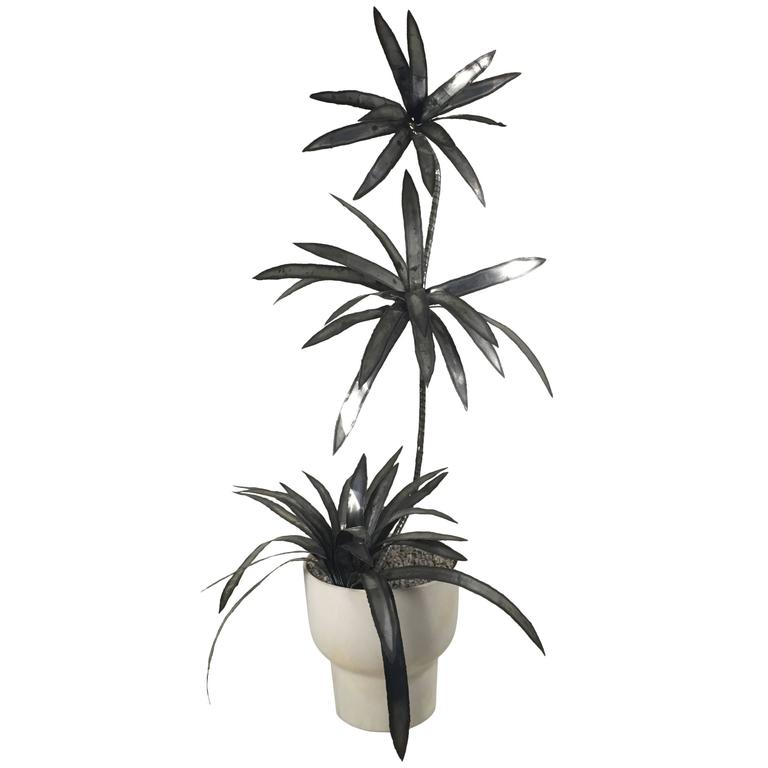 Torch-Cut Brutalist-Style Palm Tree, circa 1970s For Sale at 1stDibs