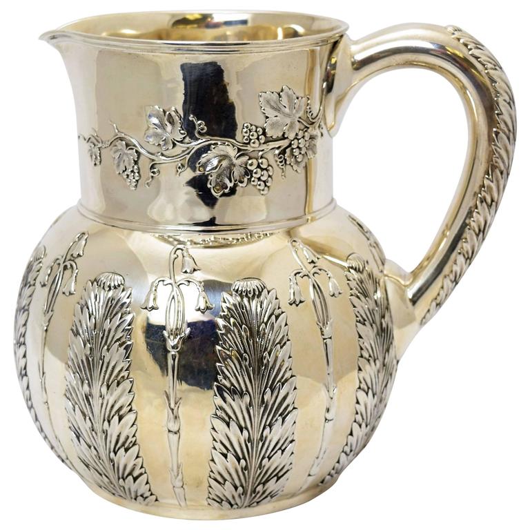 Tiffany and Co. Sterling Silver Water Pitcher, circa 1885 at 1stDibs