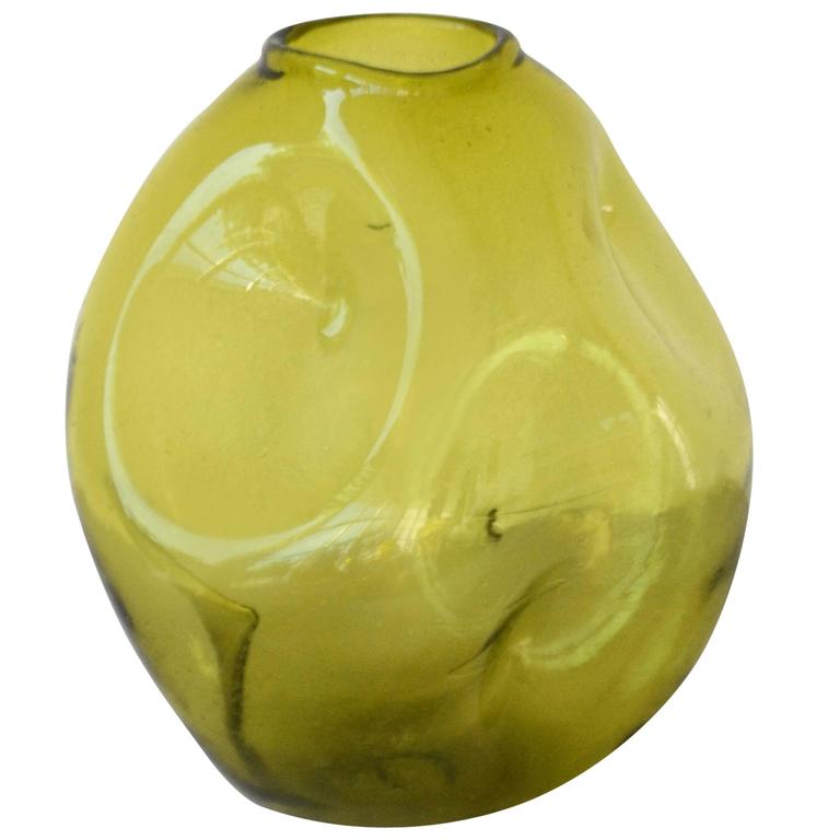 Mid Century Italian Blown Glass Vase At 1stdibs