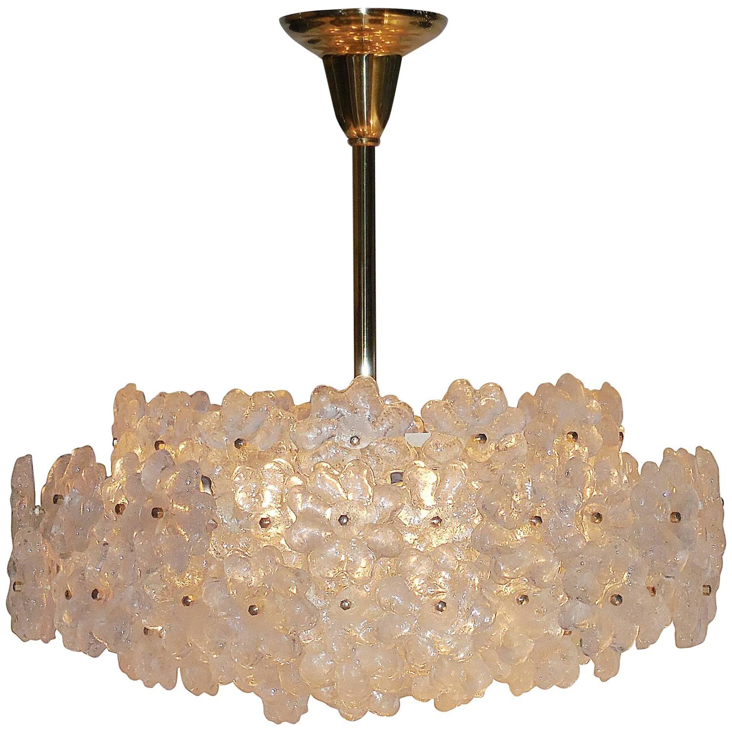 Vintage Lucite Flower Chandelier at 1stdibs