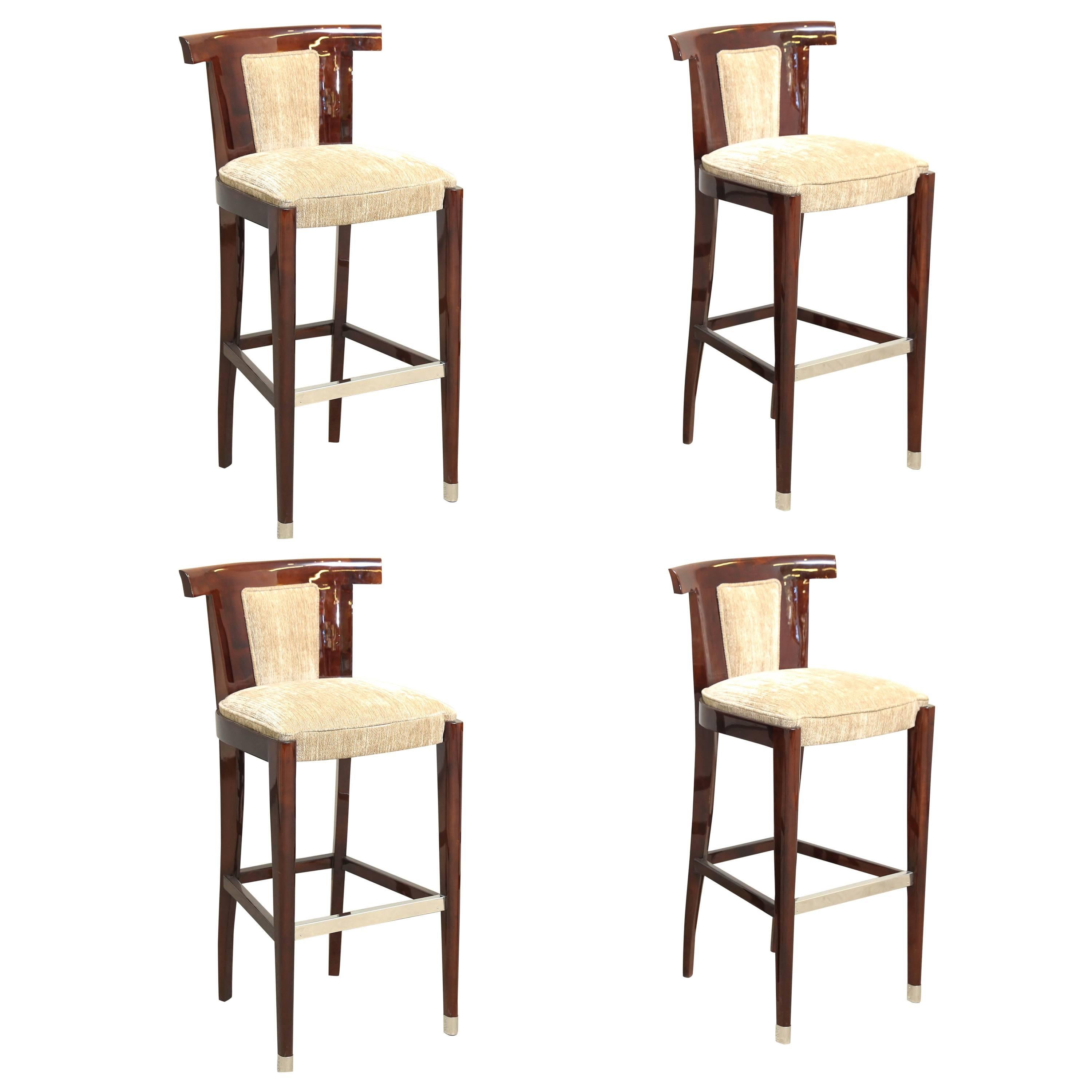 Four Art Deco Bar Stools at 1stDibs
