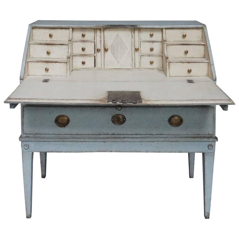 Swedish Slant Front Writing Desk For Sale at 1stDibs